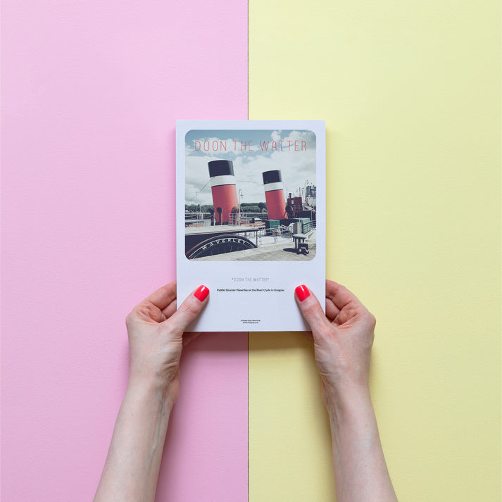 Quirky Scottish Art Prints | Banter Print The Waverley – Neon Gray